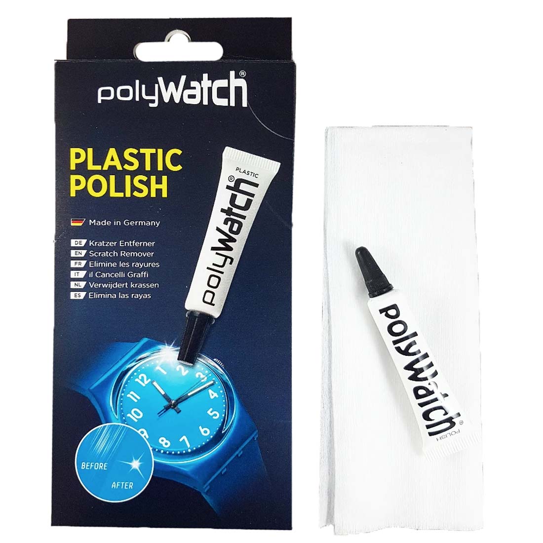 PR-615, Polywatch Scratch Remover with Cloth – Time Connection II, Inc