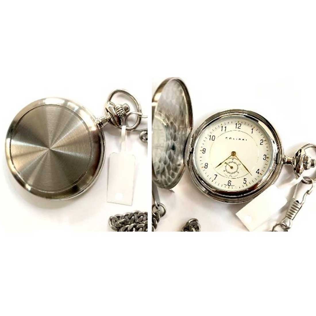 PW-202, Colibri Silver Pocket Watch with Beige Face, Colibri 2 Hands ...