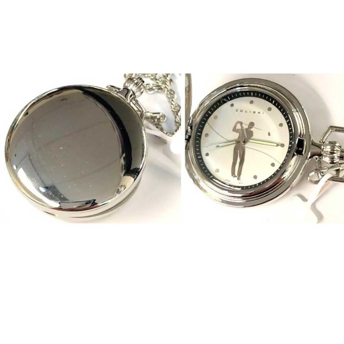 PW-209, Colibri Silver Pocket Watch with Golfer Design – Time ...