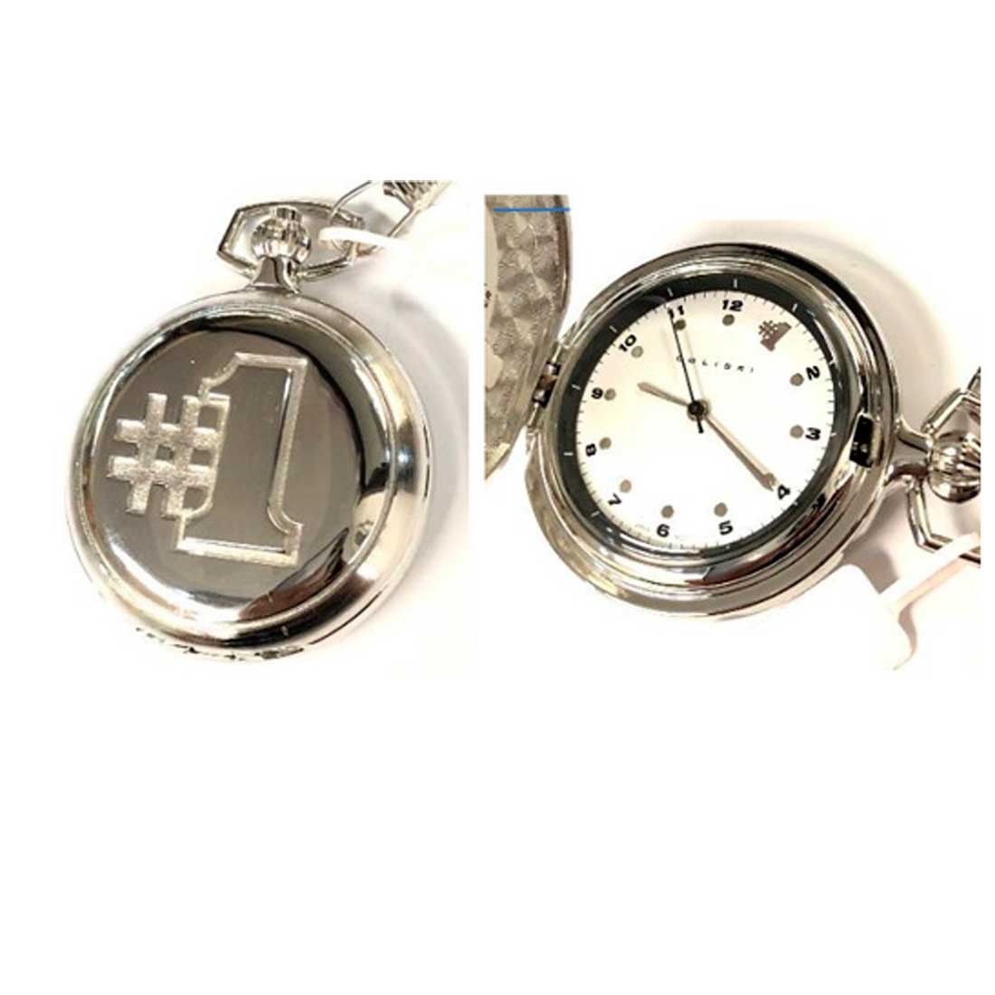 PW-211, Colibri Silver Pocket Watch with No. 1 Design, Colibri White F ...