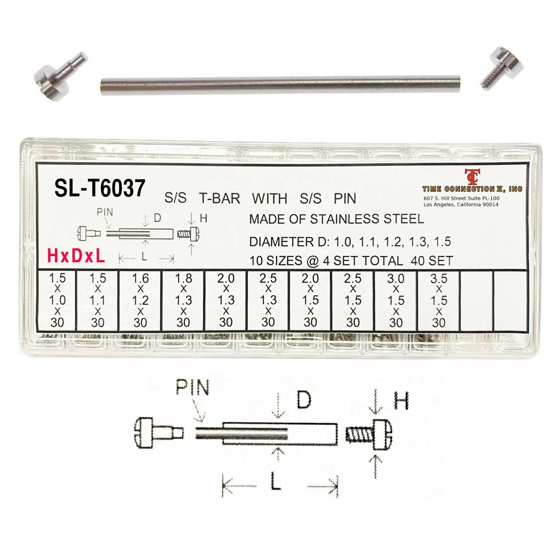 Universal Stainless Steel T-bar / Screw Bar Assortment (Small Size Bar ...